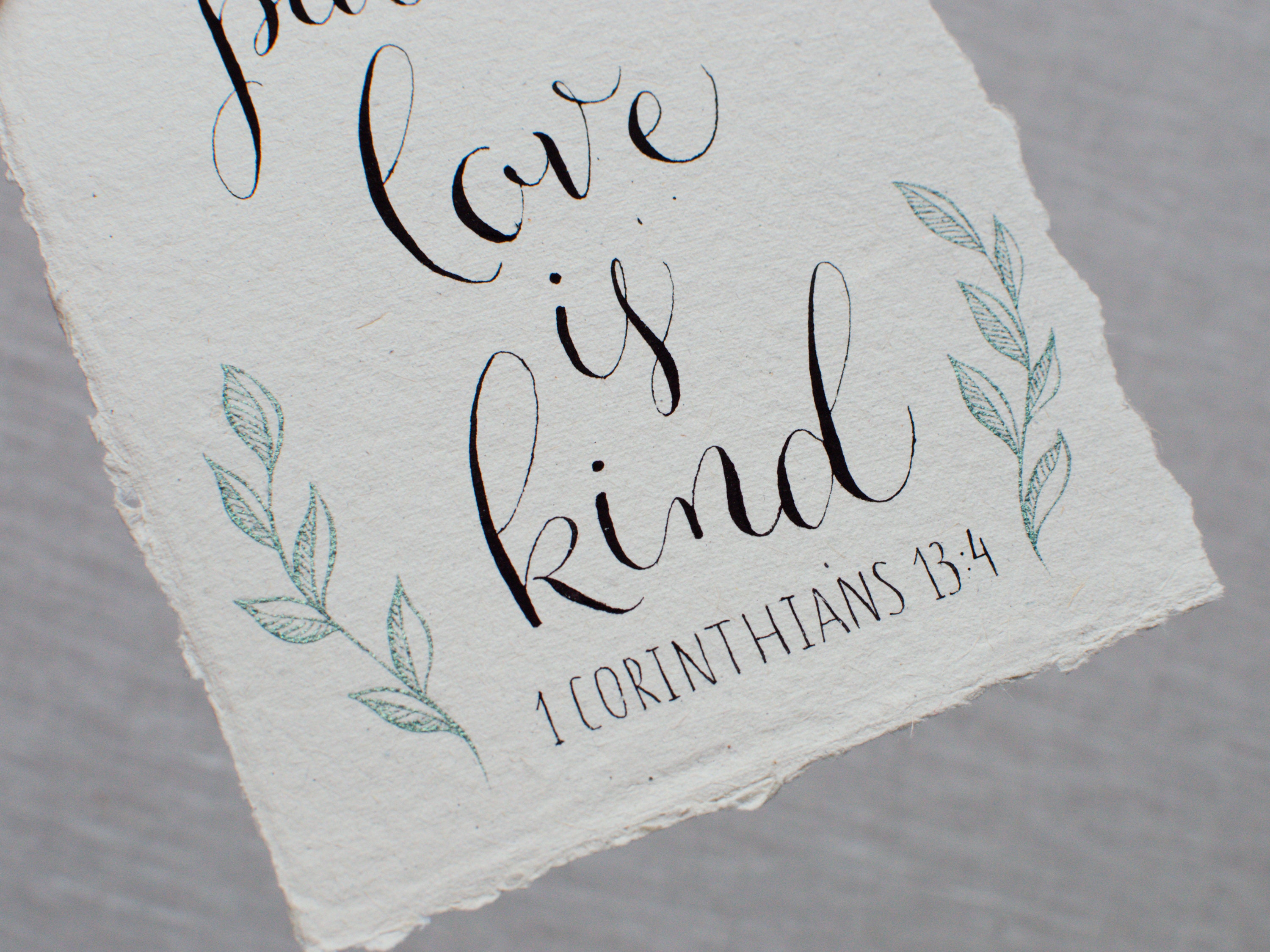 Custom Calligraphy Card Lettering Card Personalized - Etsy Canada