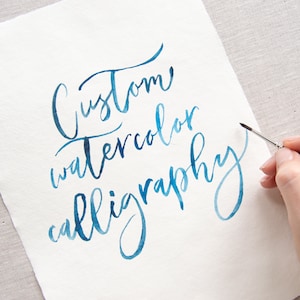 Custom Watercolor Calligraphy Quote Watercolor Art Bible Verse ...