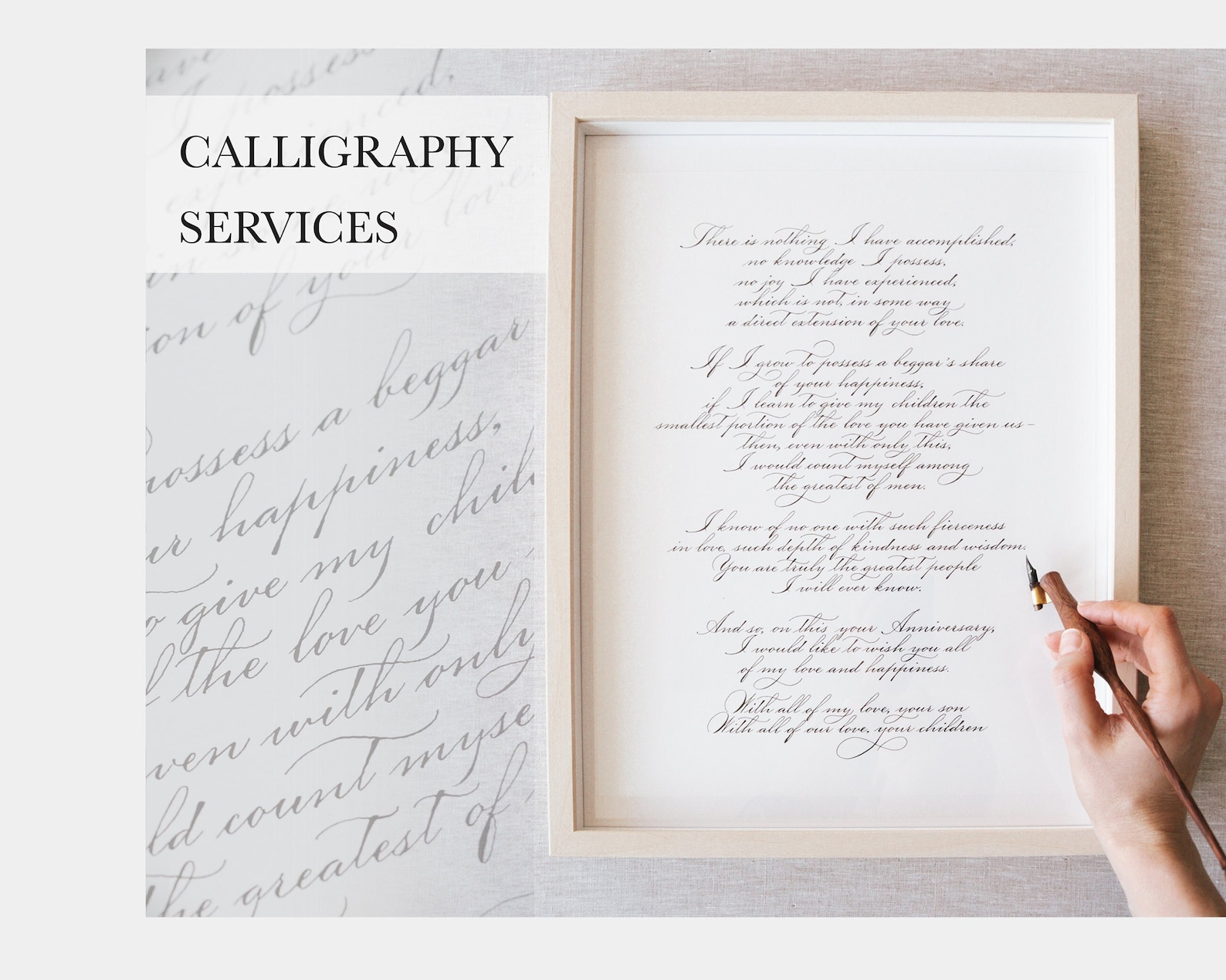 Calligraphy Custom Calligraphy Service Handwritten Letter Calligraphy ...