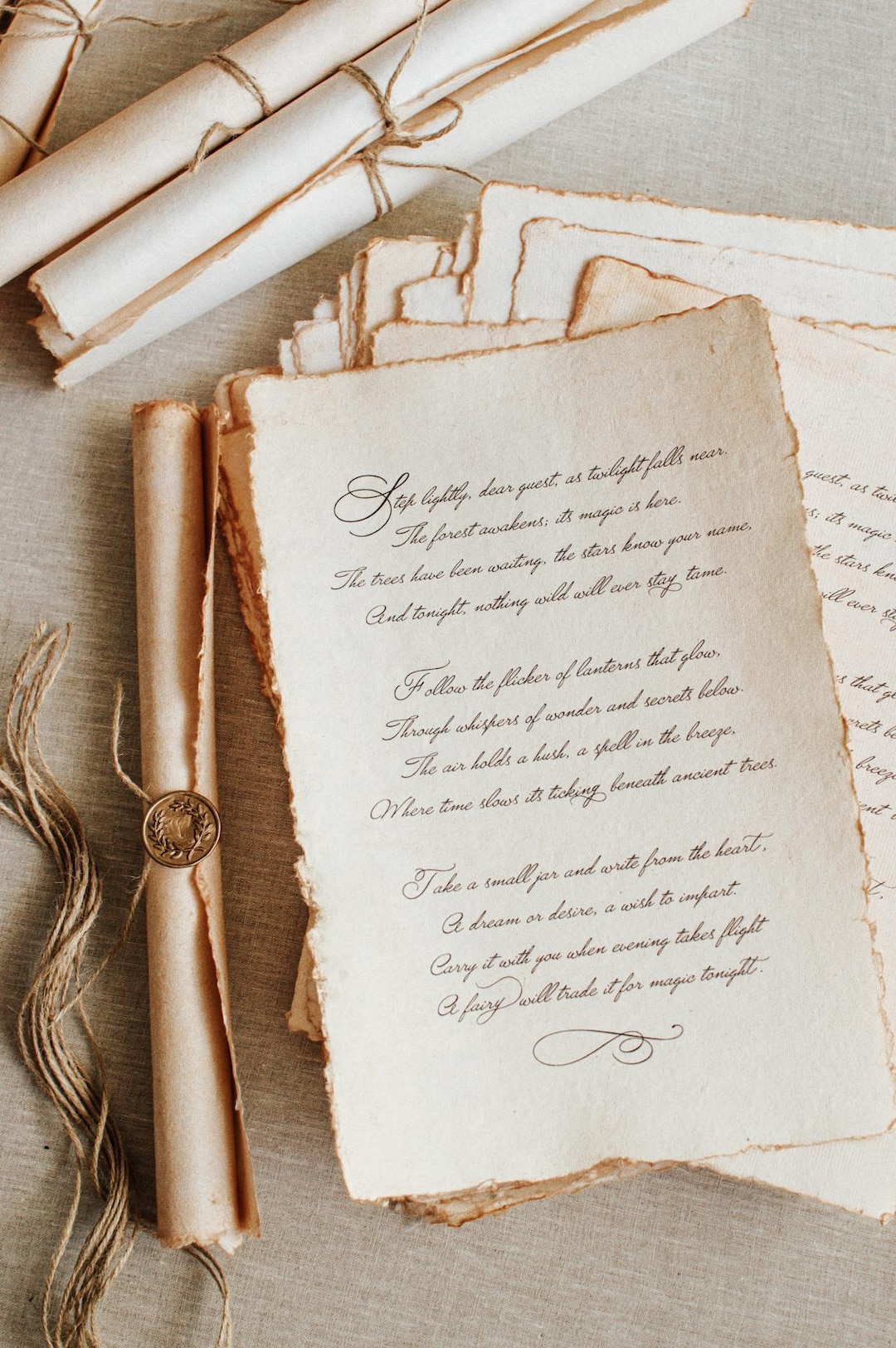 Scroll Wedding Invitation Vintage Wedding Scroll Letter Antique Paper ...