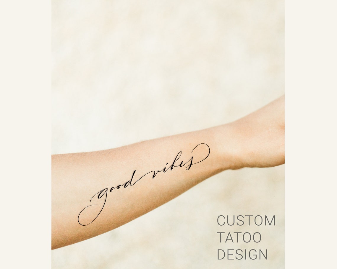 Custom Script Tattoo Design Calligraphy Script Forearm Name Tattoo ...