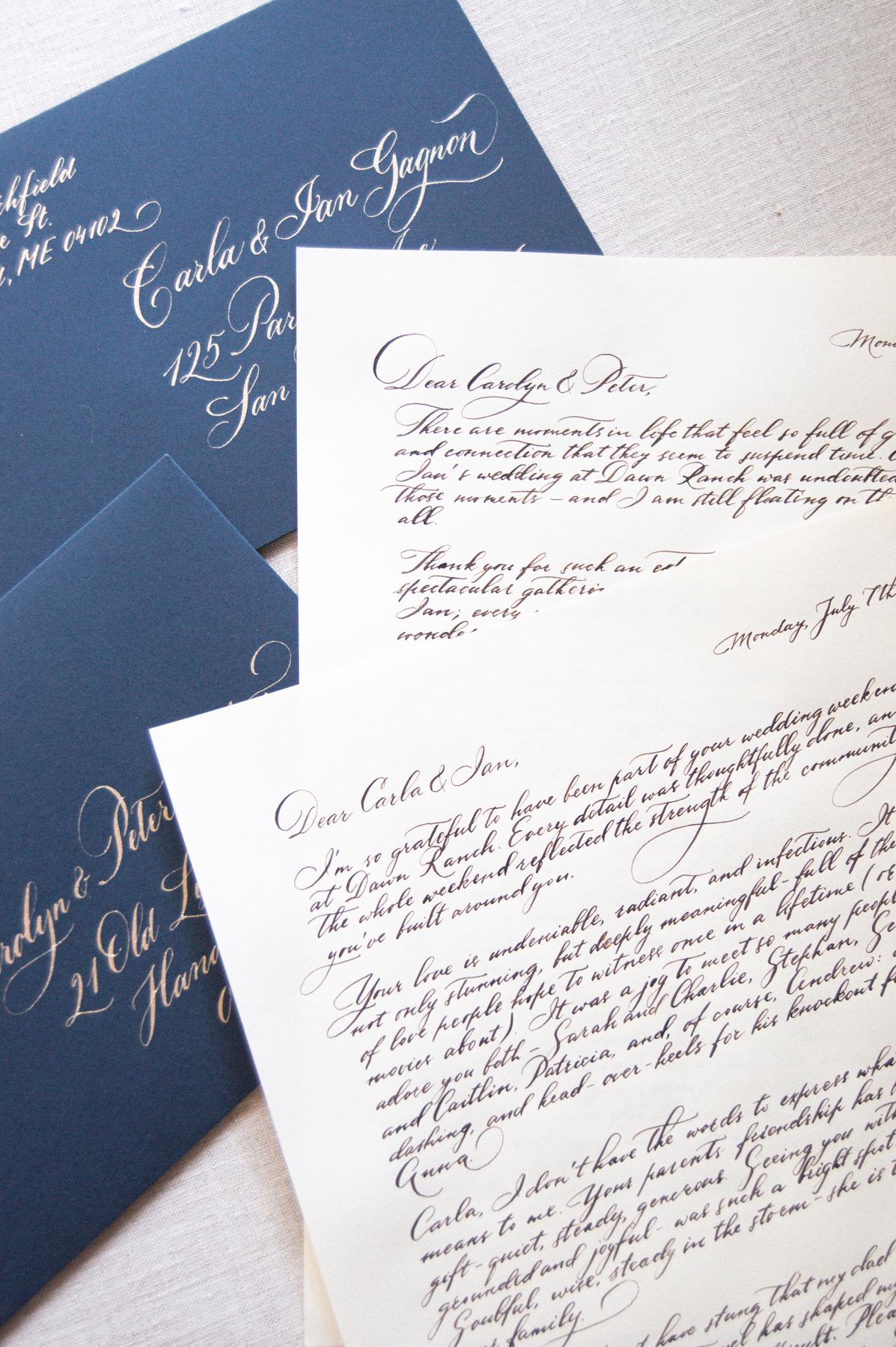 Handwritten Thank You Letter Thank You Note Thanks Letter Wedding ...