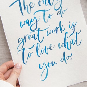 Custom Calligraphy Wall Art Watercolor Calligraphy Quote Watercolor ...