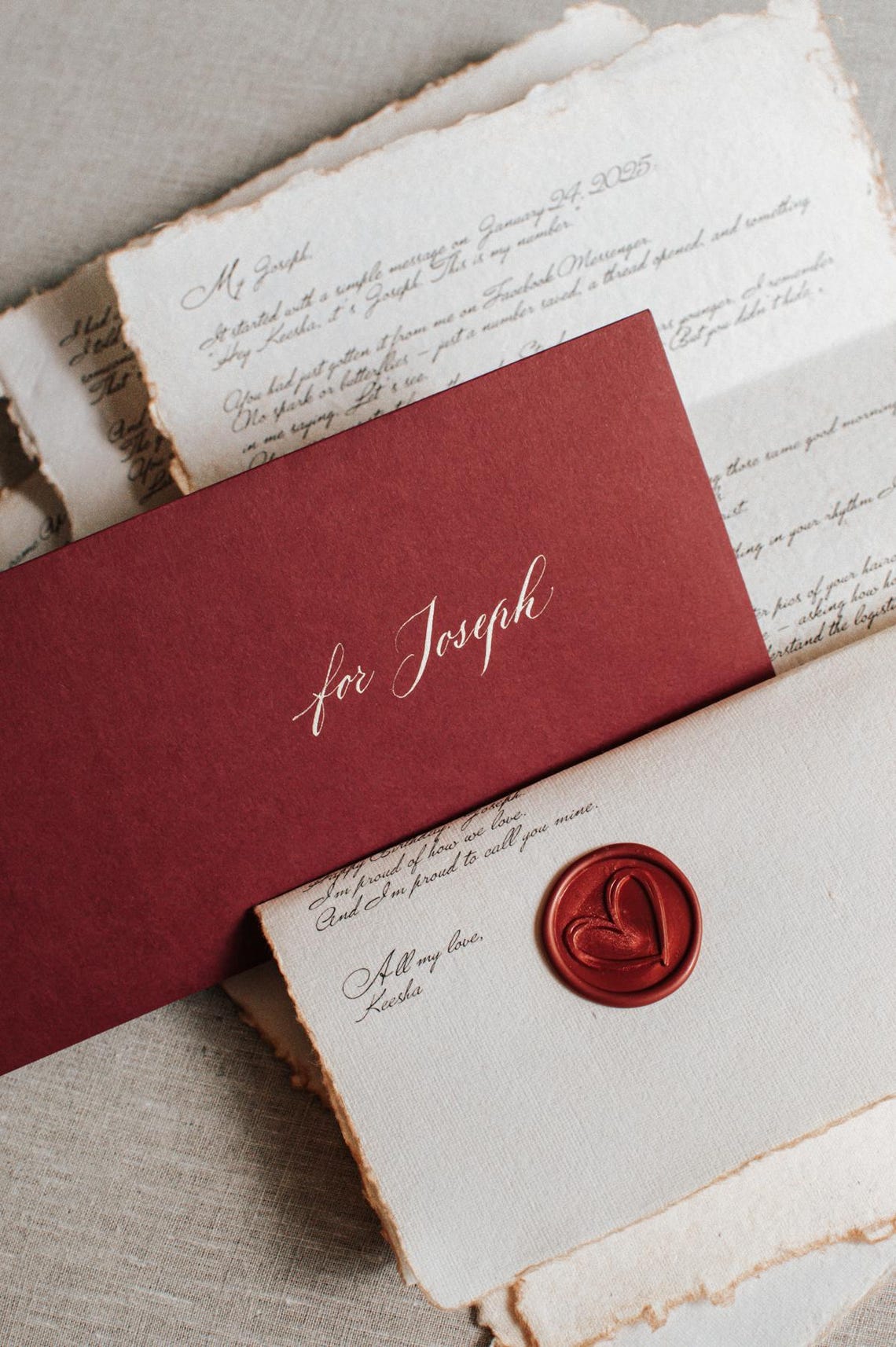 Personalized Love Letter Comfort Letter Wax Sealed Letter Wedding Vow ...