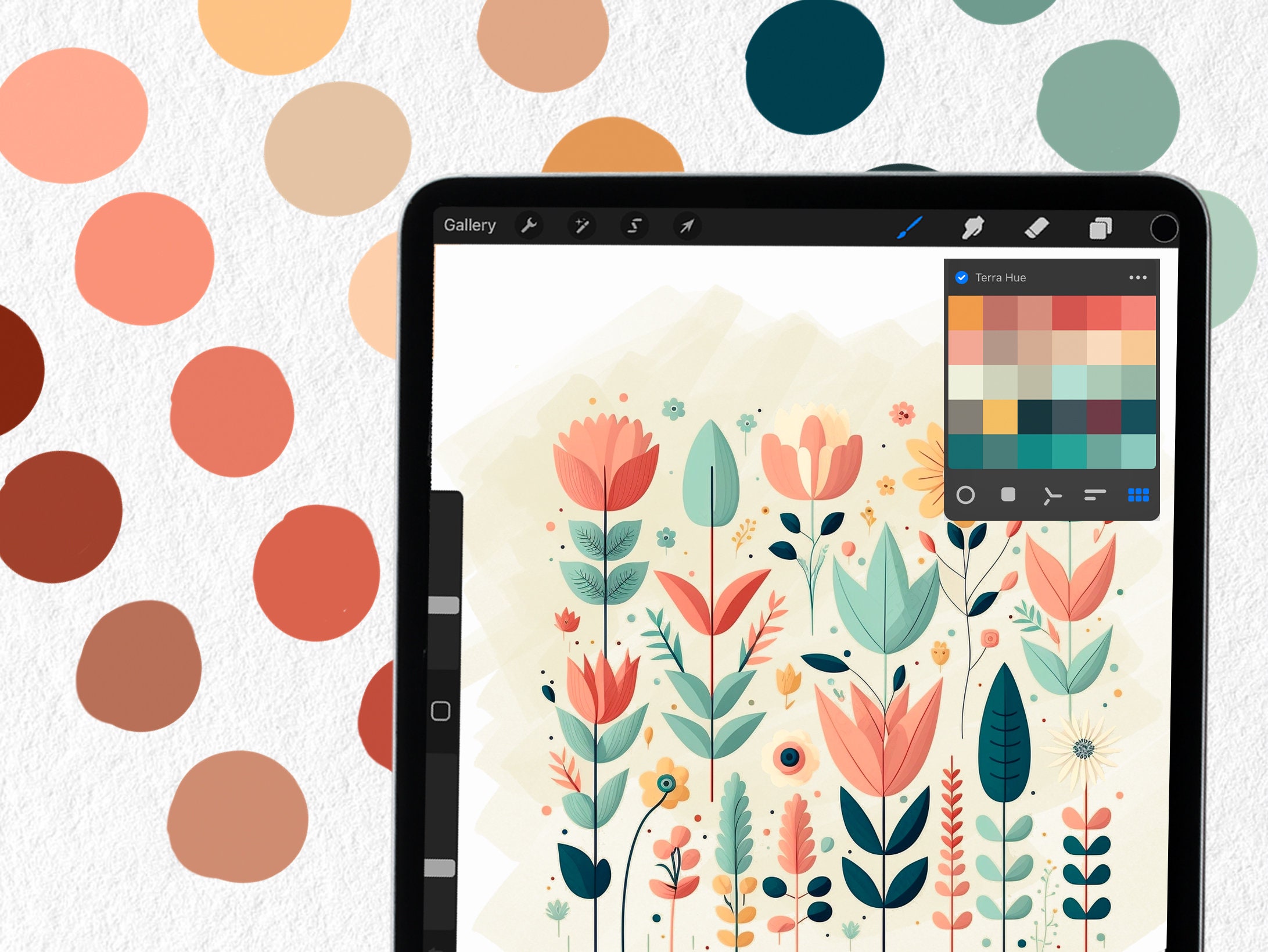 Procreate Color Palette Set Digital Art Palette Terracotta Color Scheme ...