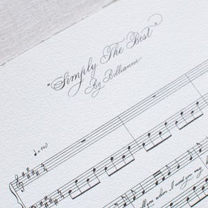 Calligraphy Sheet Music Custom Handwritten Sheet Music First Dance ...