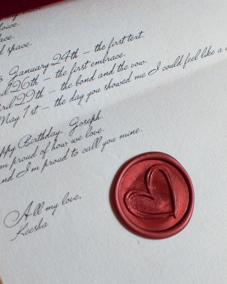 Personalized Love Letter Comfort Letter Wax Sealed Letter Wedding Vow ...