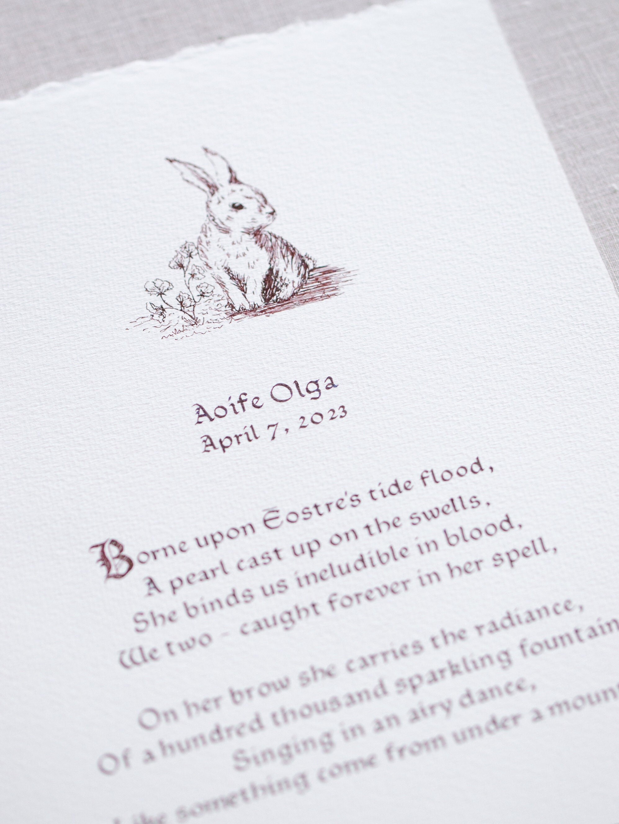 Handwritten Poem Custom Calligraphy Service Letter Sketch - Etsy