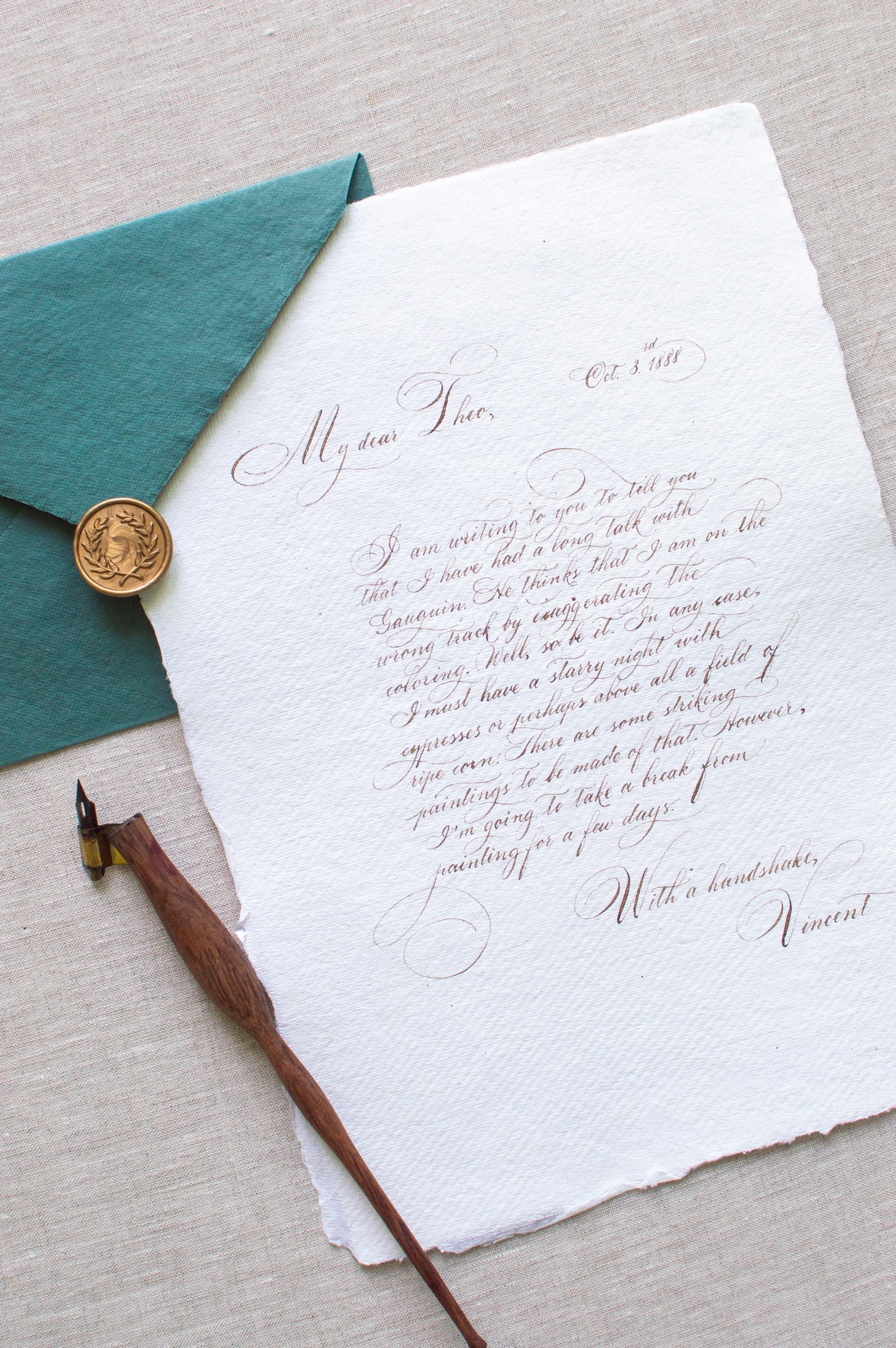 Handwritten Letter Writing Service Custom Calligraphy Service Wedding ...