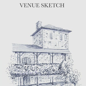Custom Venue Drawing Wedding Venue Illustration Hand Drawn Venue Sketch ...