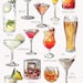 Cocktail Illustration Hand Drawn Cocktail Clip Art Signature Drink Sign ...