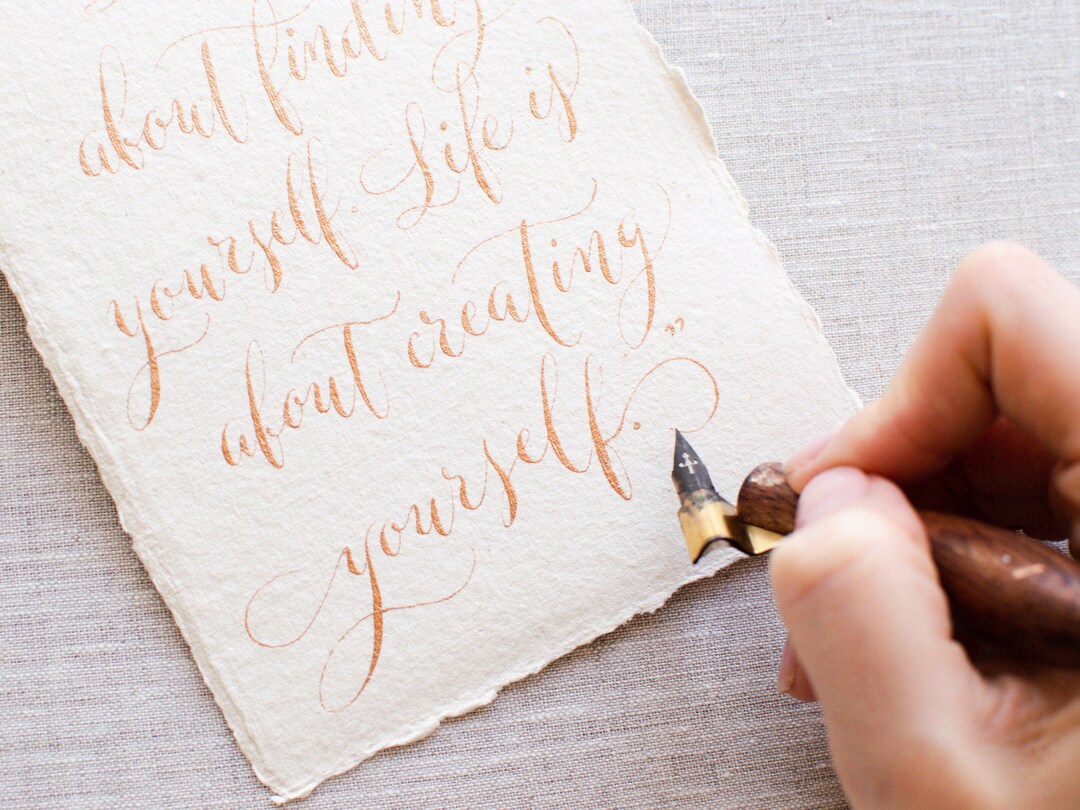 Custom Calligraphy Card Lettering Card Personalized Calligraphy Name ...