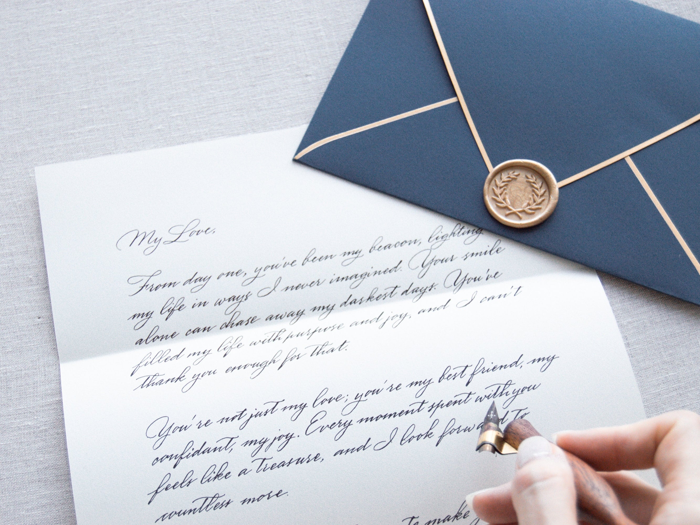 Carta Chique Uma Caligrafia