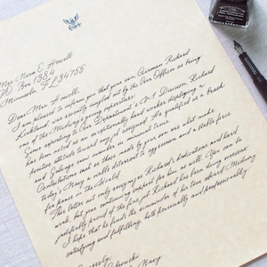 Handwritten Letter Calligraphy Letter Writing Service Wedding Love ...