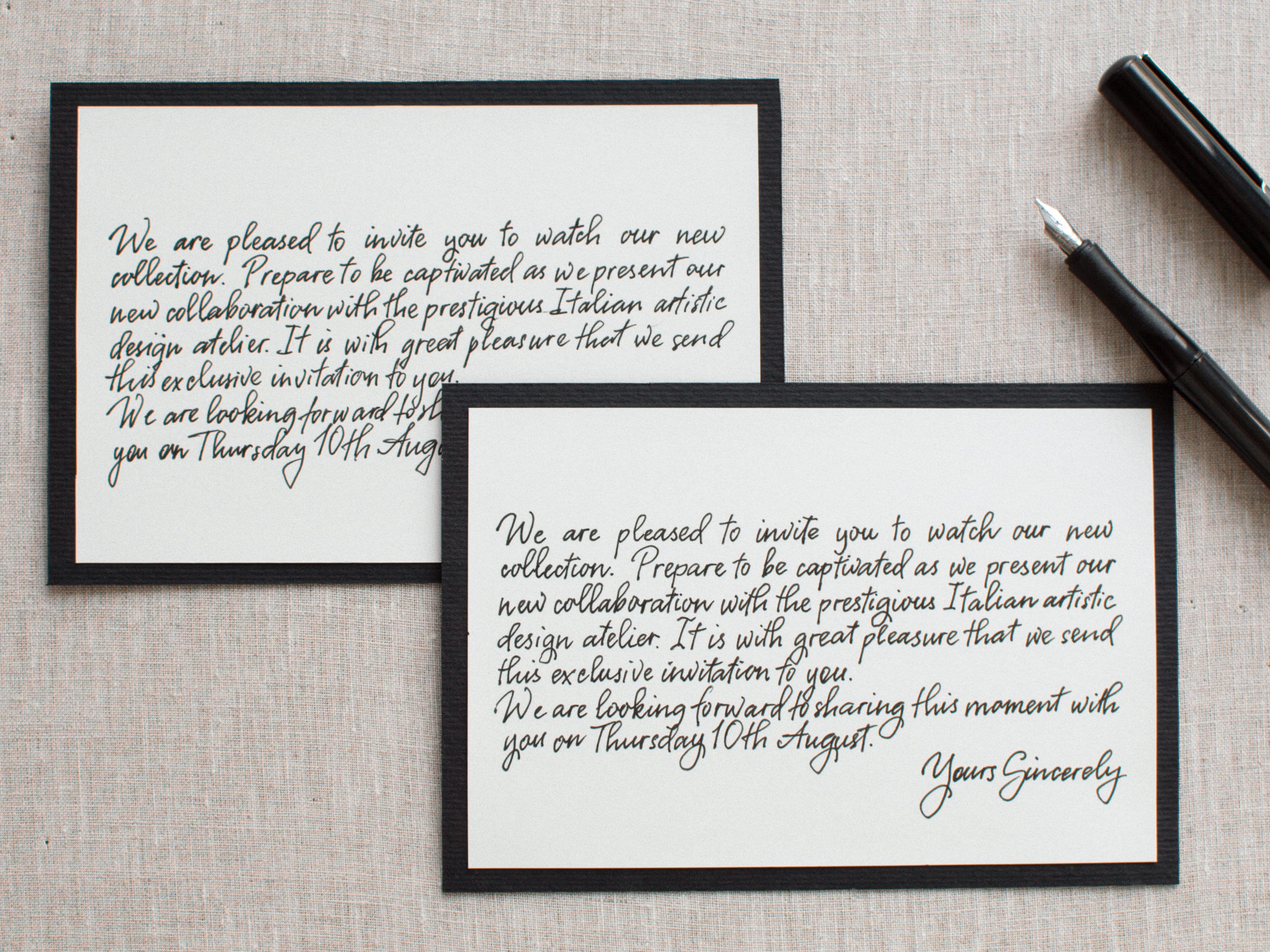 Bespoke Calligraphy Invite Handwritten Invitation Custom Handwritten ...