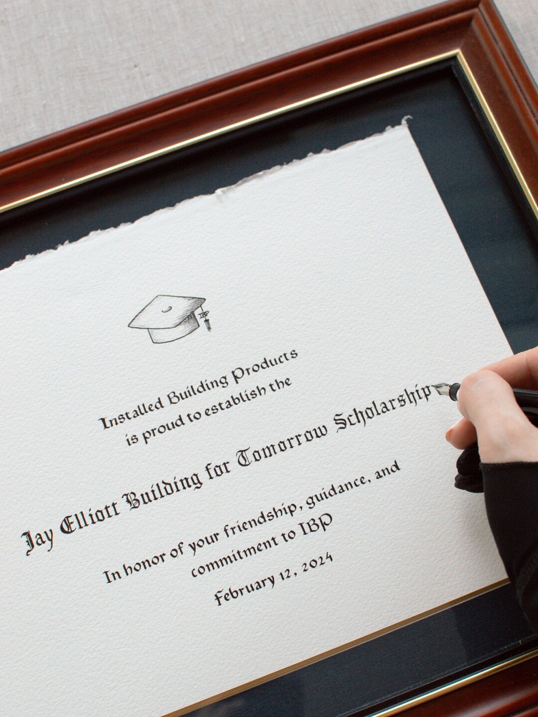 Hand-lettered Certificate Bespoke Calligraphy Art Handwritten Diploma ...