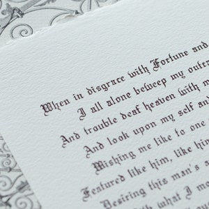 Custom Calligraphy Old English Lettering Handwritten Poem Calligraphy ...
