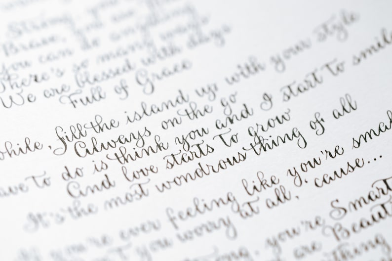 Custom Poem Print Calligraphy Quote Poetry Wall Art Personalized ...