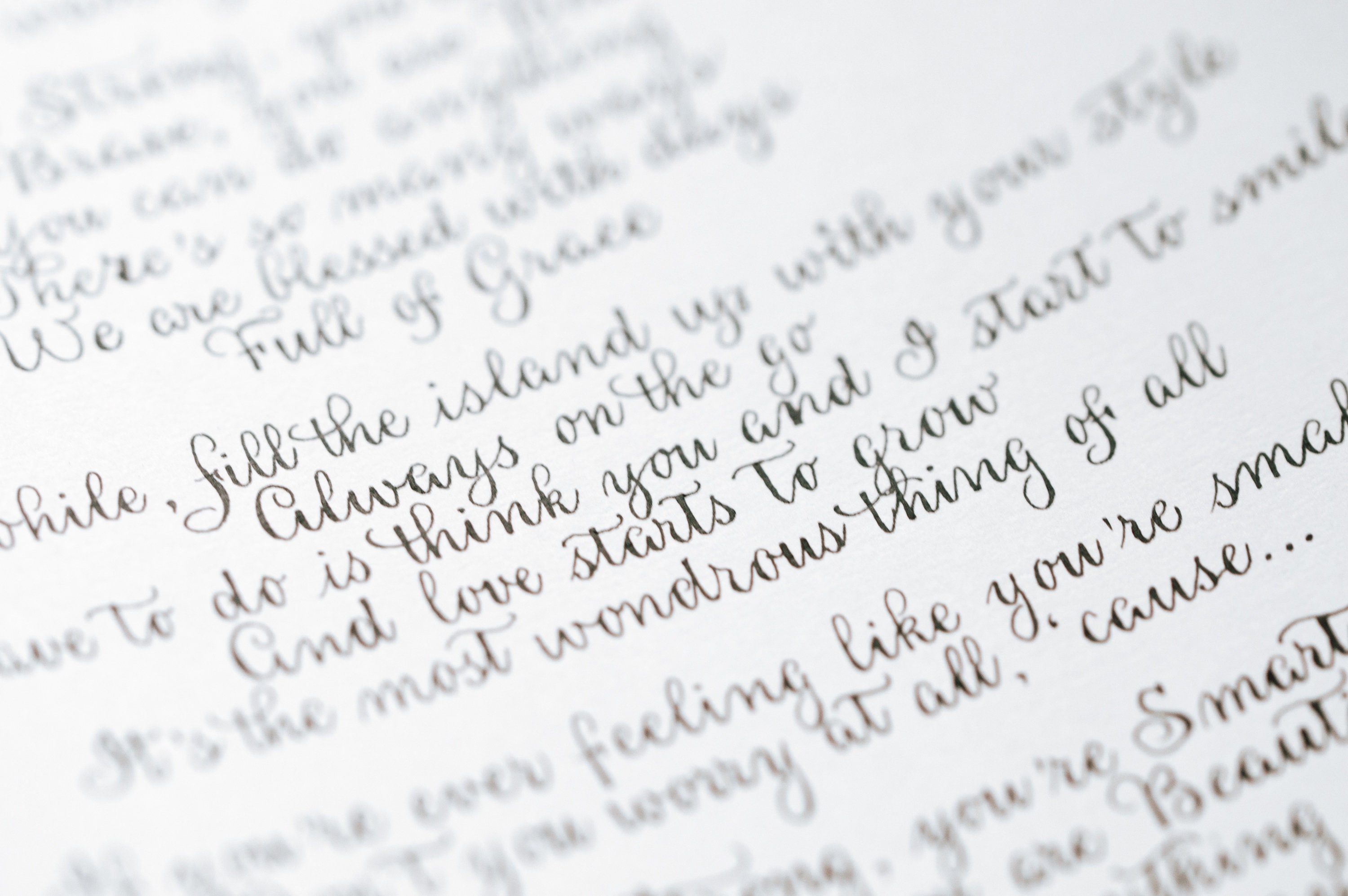 Custom Poem Print Calligraphy Quote Poetry Wall Art Personalized ...