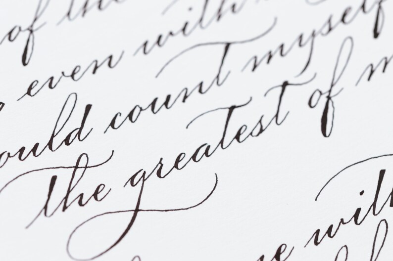 Calligraphy Custom Calligraphy Service Handwritten Letter - Etsy Canada