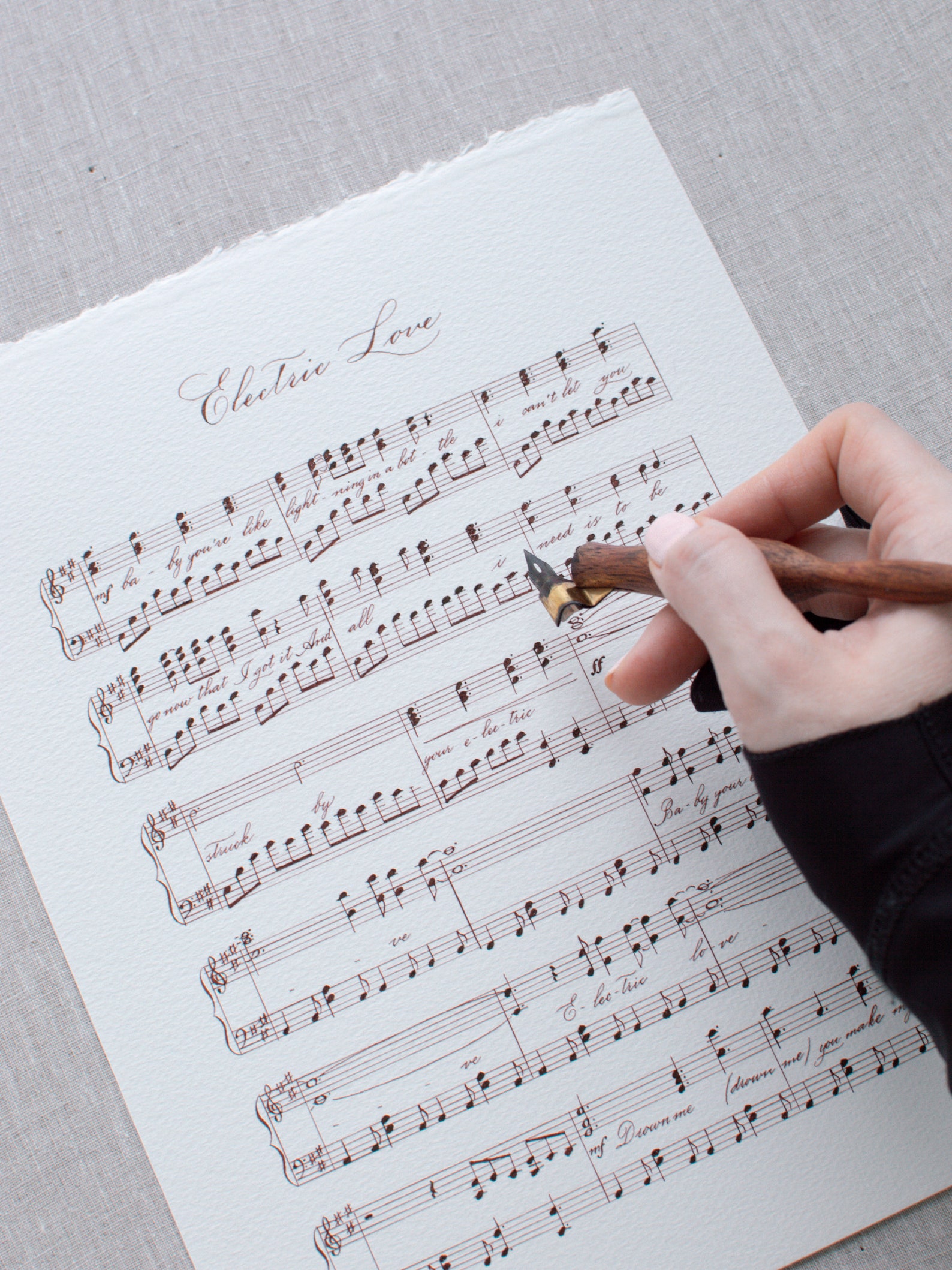Handwritten Music Sheet Custom Music Sheet Paper Personalized Song ...