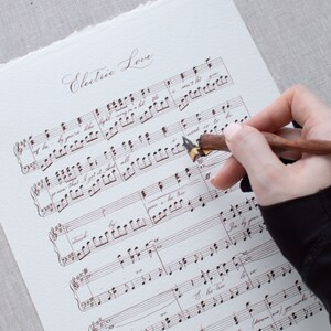 Calligraphy Sheet Music Custom Handwritten Sheet Music First Dance ...