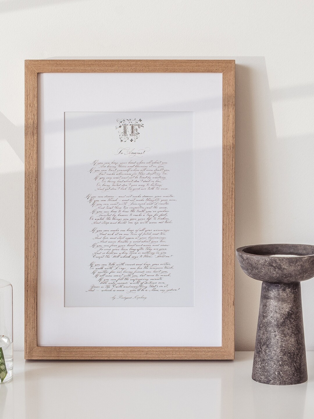 Custom Calligraphy Print Handwritten Commission Poem Calligraphy Note ...