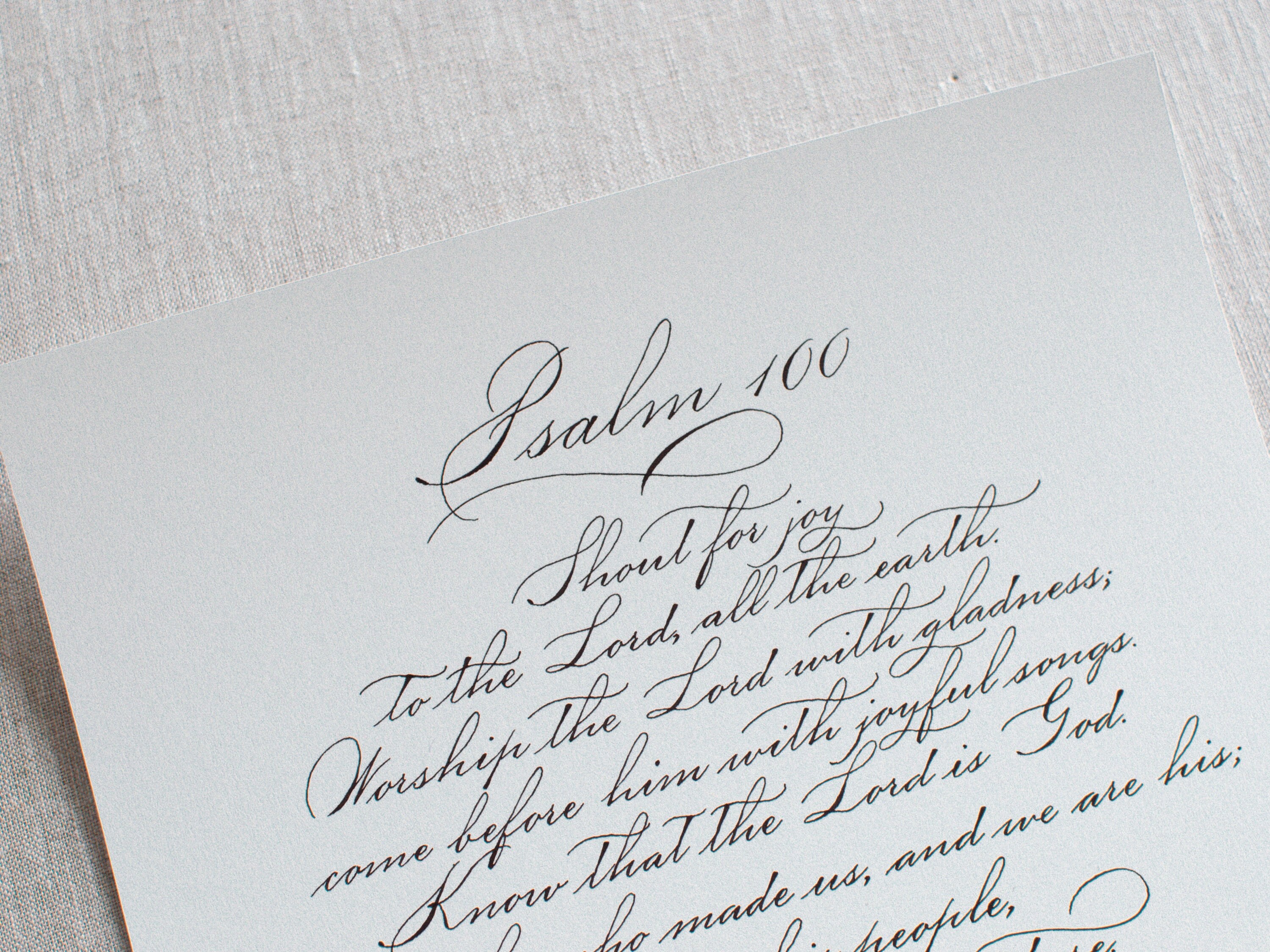 Psalm 100 Handwritten Bible Verse Wall Art Custom Christian - Etsy Canada