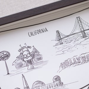 Personalized 50th Birthday Milestone Drawing Map Favorite Memory ...