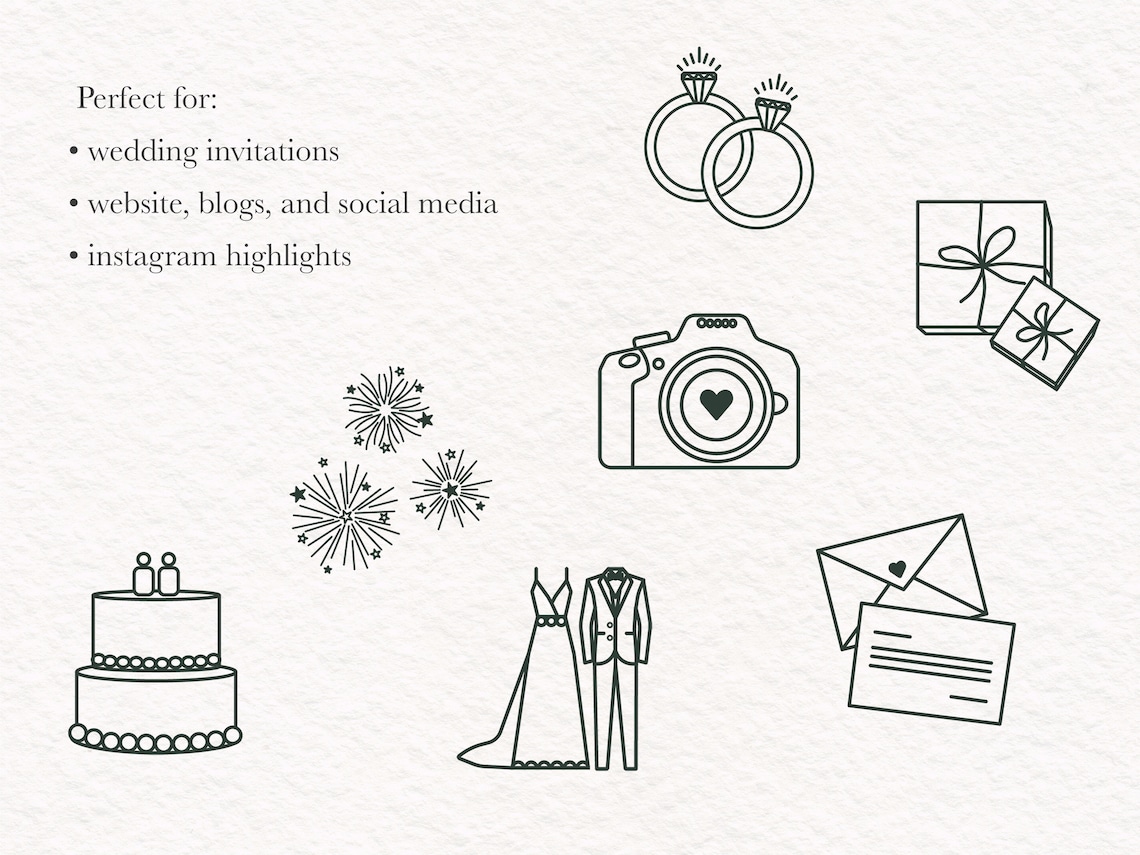 Wedding Icon SVG Wedding Clipart Wedding Timeline Icon Wedding - Etsy UK