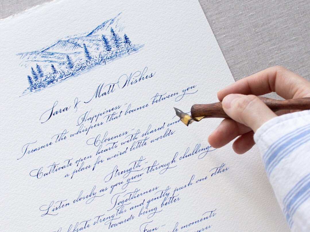 Custom Calligraphy Print Handwritten Letter Personalized Calligraphy ...