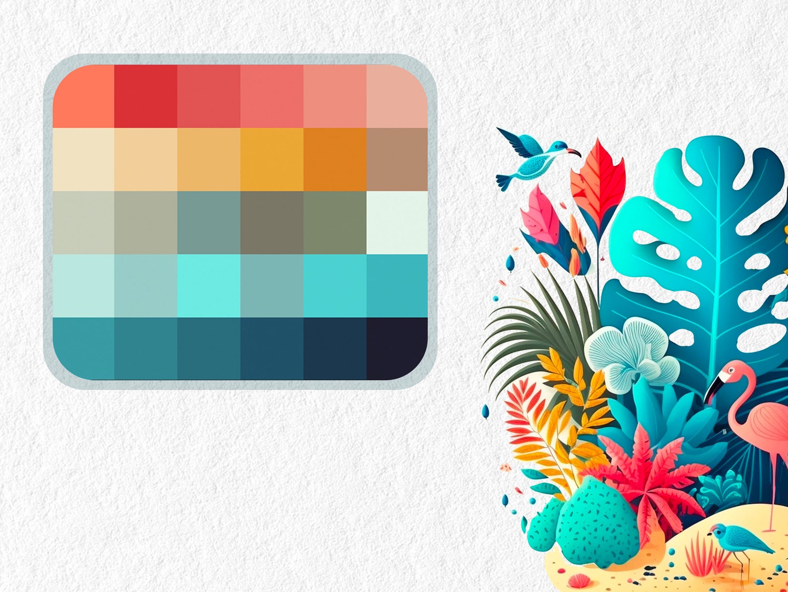 Procreate Color Palette Tropical Color Scheme Branding Design Palette ...