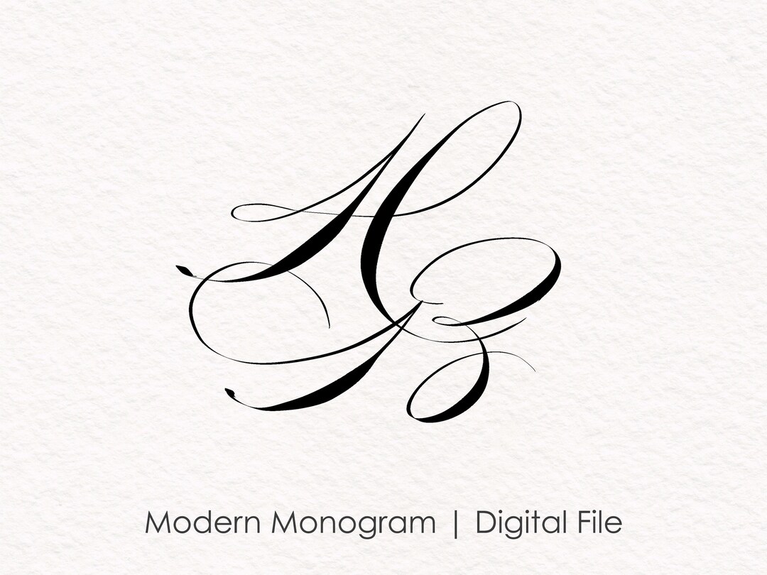 Custom Wedding Initial Logo Monogram Logo Jewellery Monogram Modern ...
