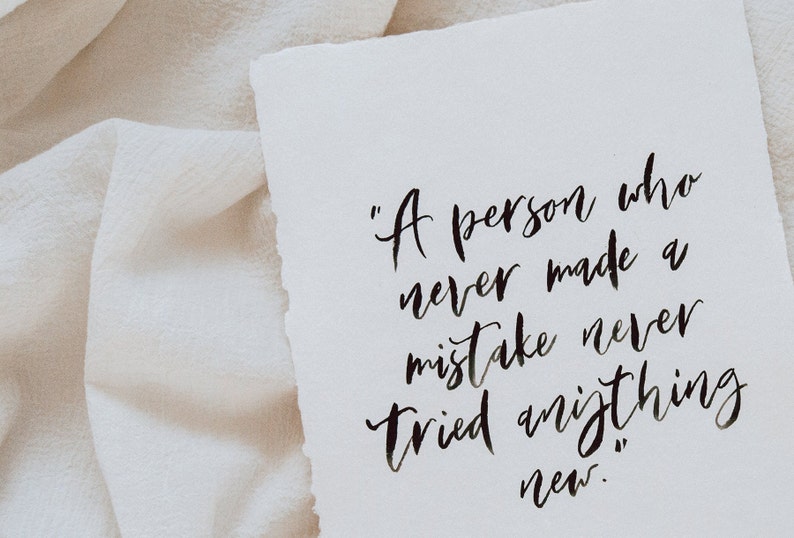 Custom Physical Watercolour Calligraphy Print Hand Lettered - Etsy