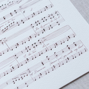 Handwritten Music Sheet Custom Music Sheet Paper Personalized Song ...