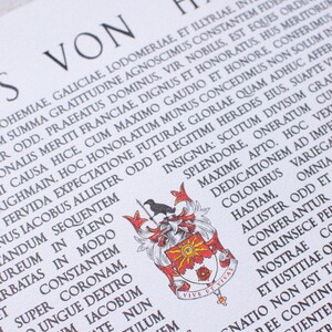 Watercolour Coat of Arms Print Custom Calligraphy Service Handwritten ...