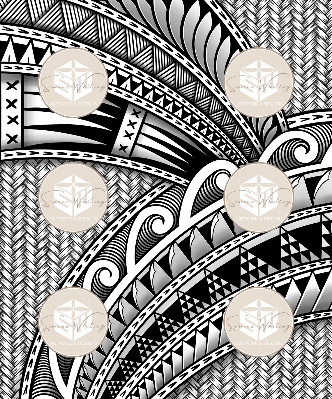 Polynesian Digital Art for Instant Downloading by Simone Whiting - Etsy