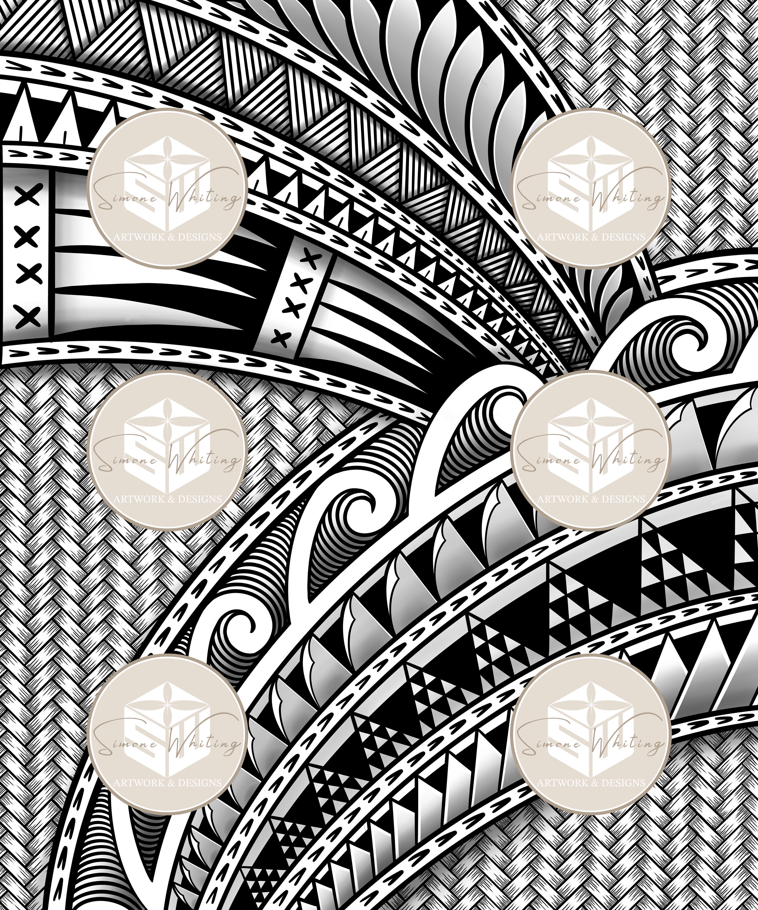 Polynesian Digital Art for Instant Downloading by Simone Whiting - Etsy