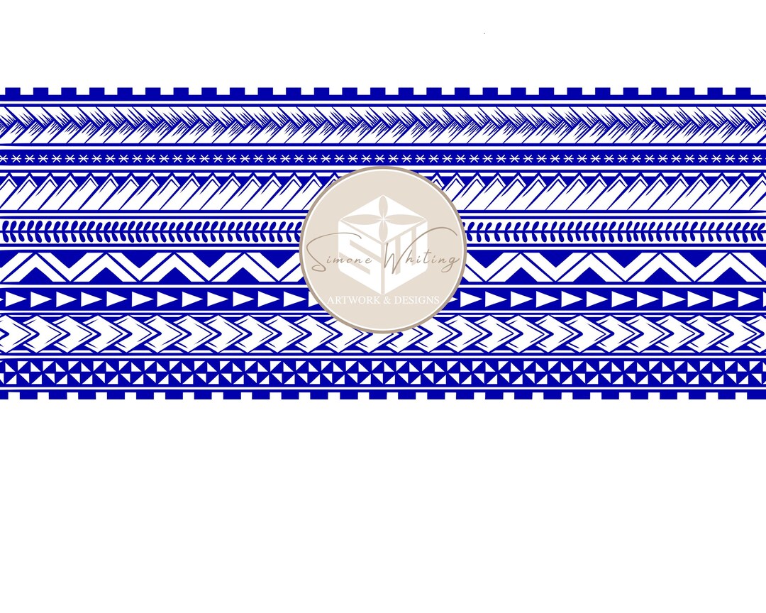 Royal Blue Polynesian Design - Etsy