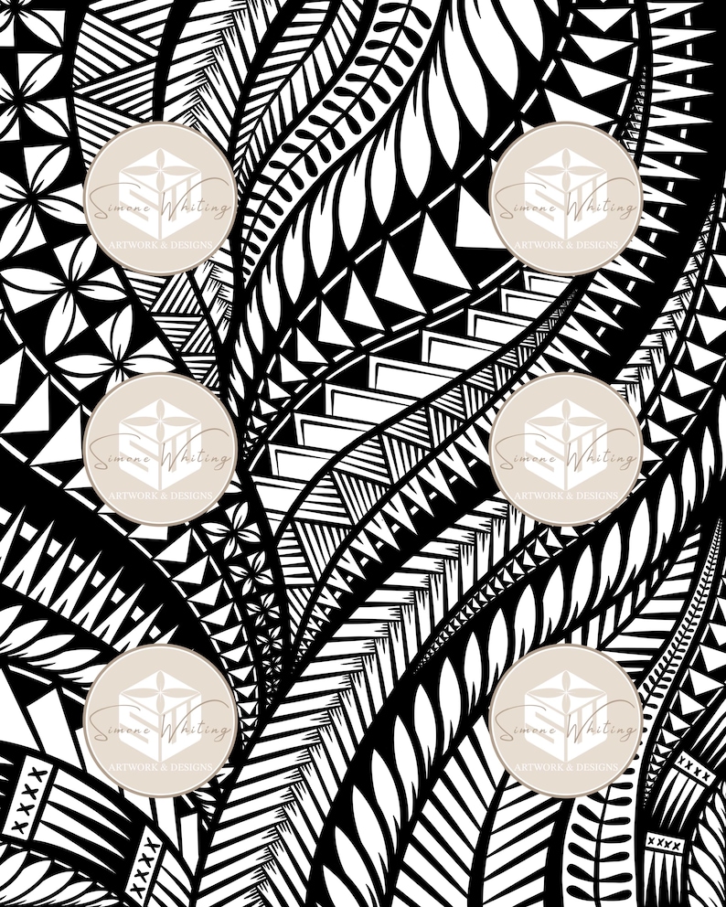 Polynesian Inspired Background - Etsy