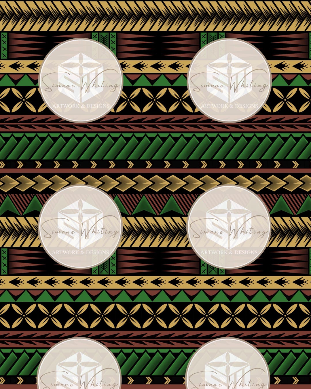 Rasta Coloured Polynesian Samoan Design Jpeg - Etsy