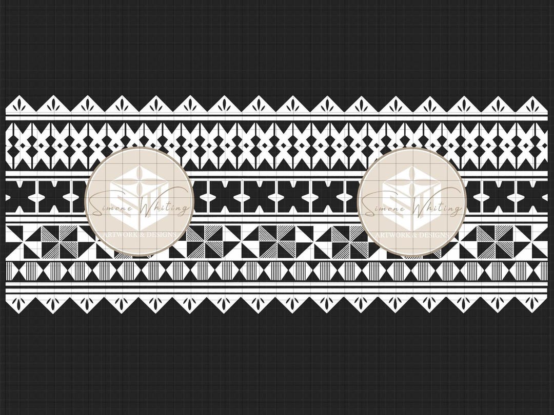 X3 Fijian Modern Pattern PNG White,black,brown Files - Etsy