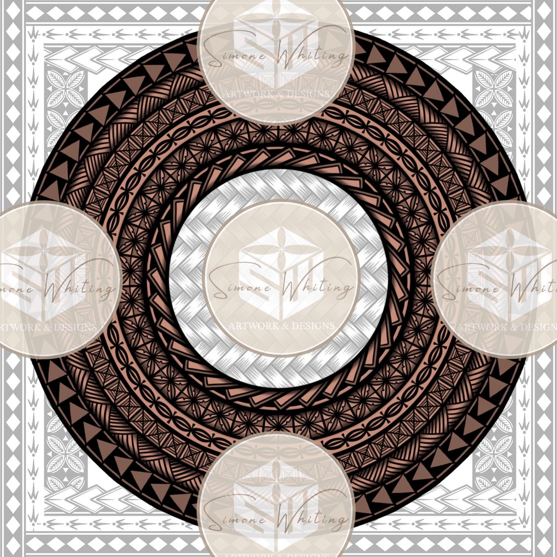 Square Polynesian Digital Download Perfect Making a Card or Instagram ...