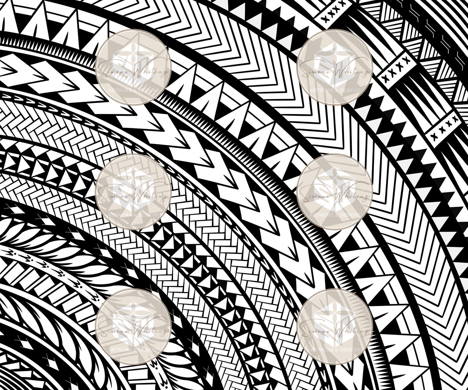 Polynesian Background Jpeg Instant Download by Simone Whiting - Etsy