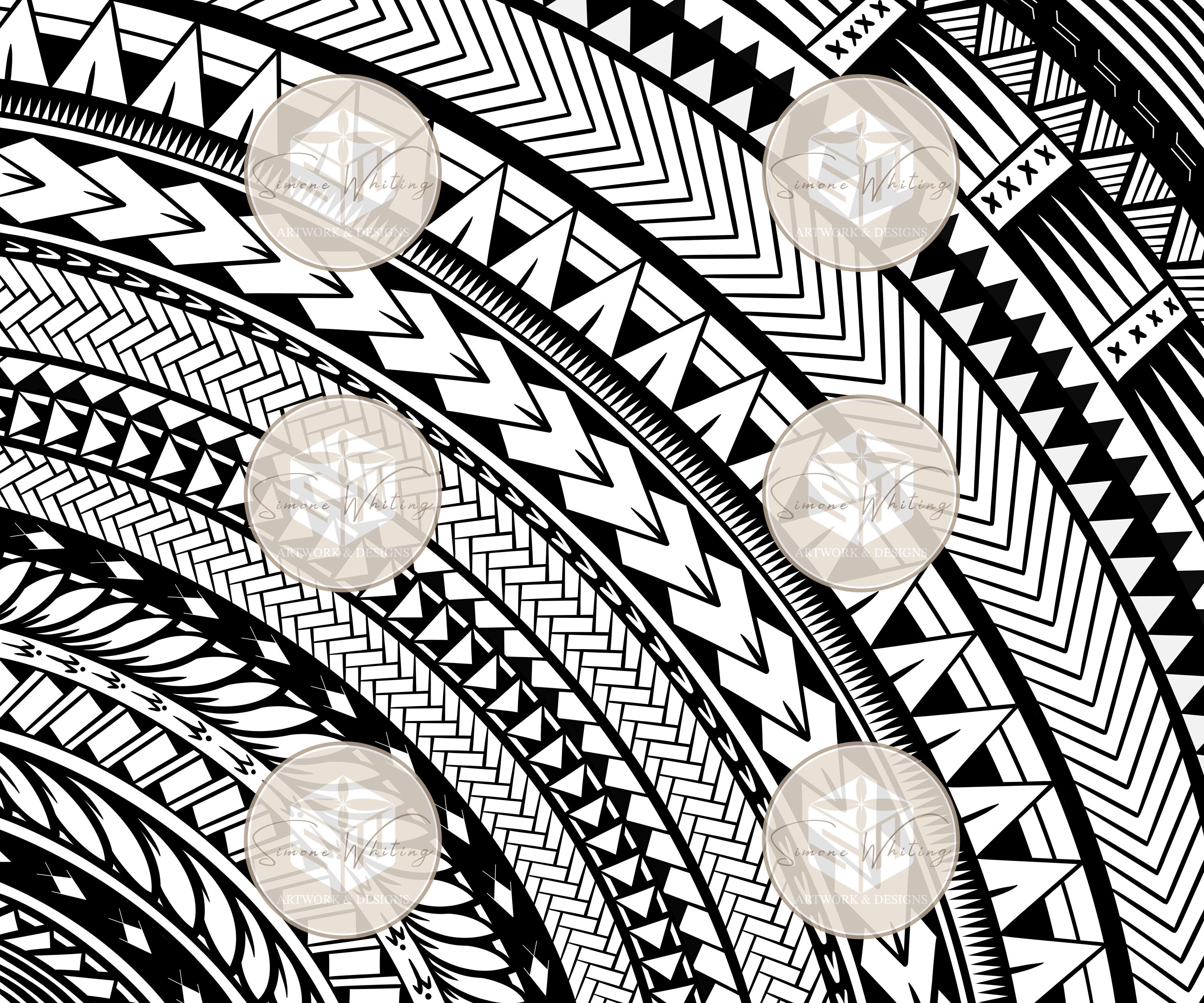Polynesian Background Jpeg Instant Download by Simone Whiting - Etsy