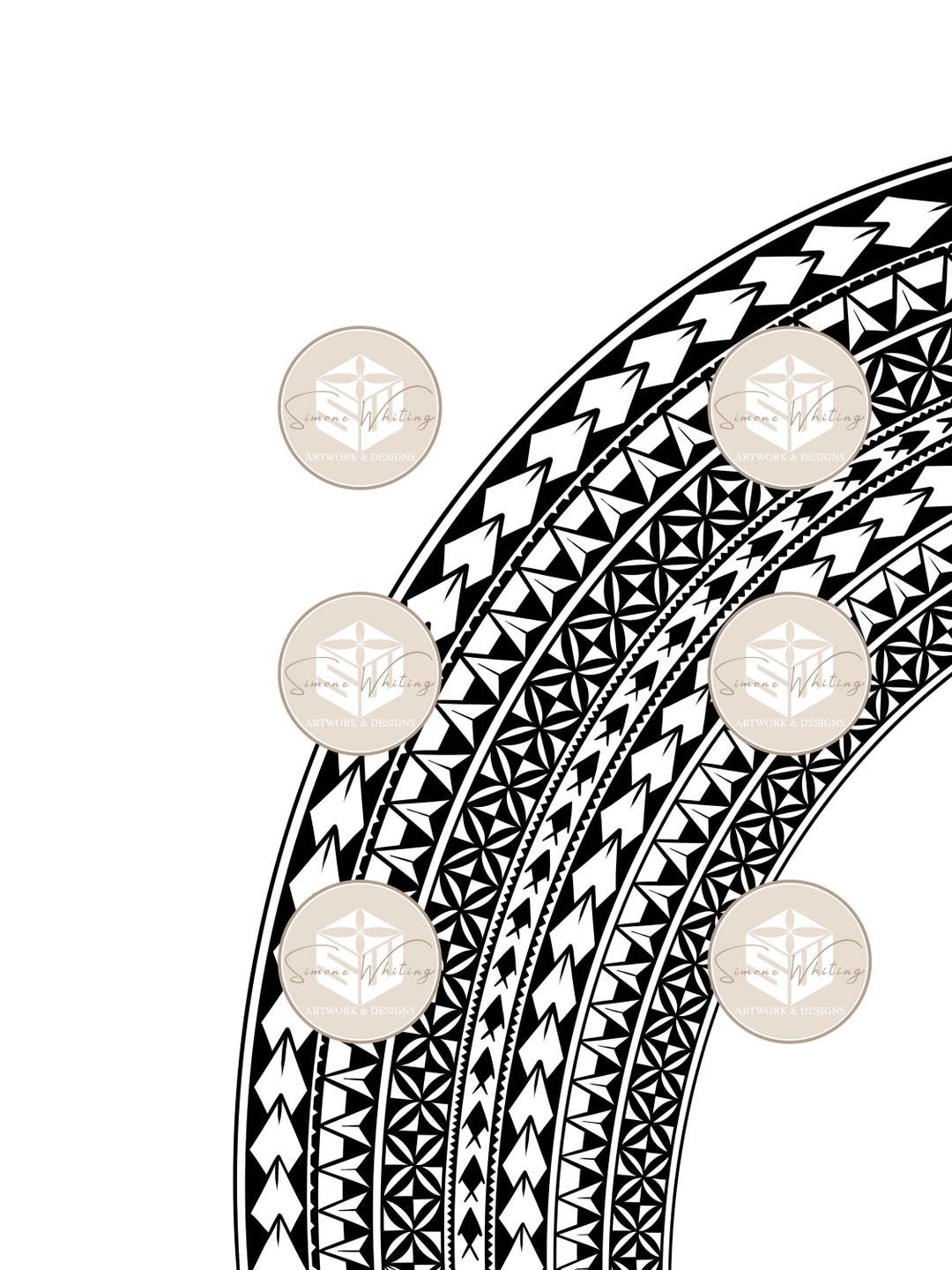 Polynesian Samoan Tongan Design PNG & JPEG File by Simone Whiting - Etsy