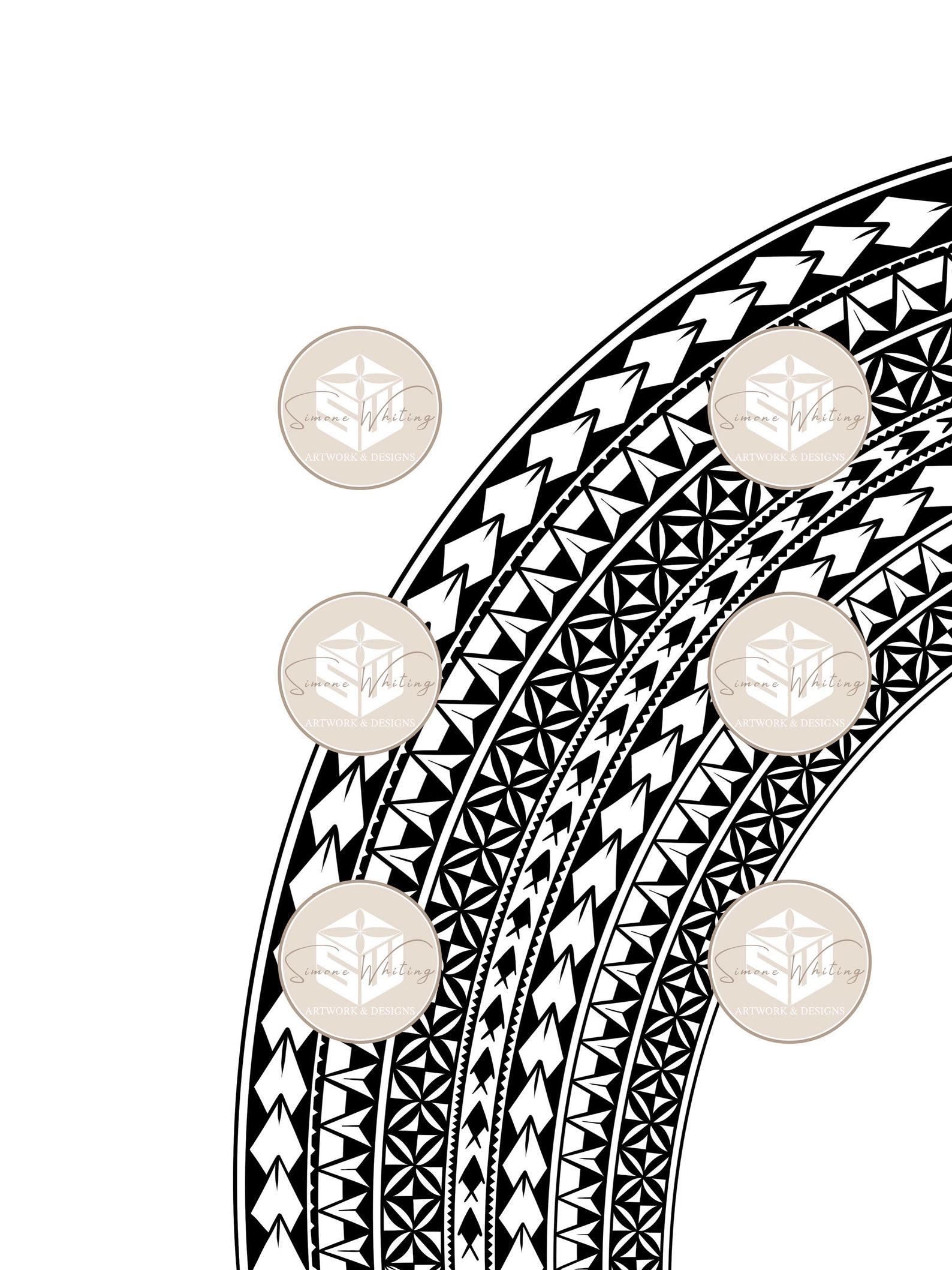 Polynesian Samoan Tongan Design PNG & JPEG File by Simone Whiting - Etsy