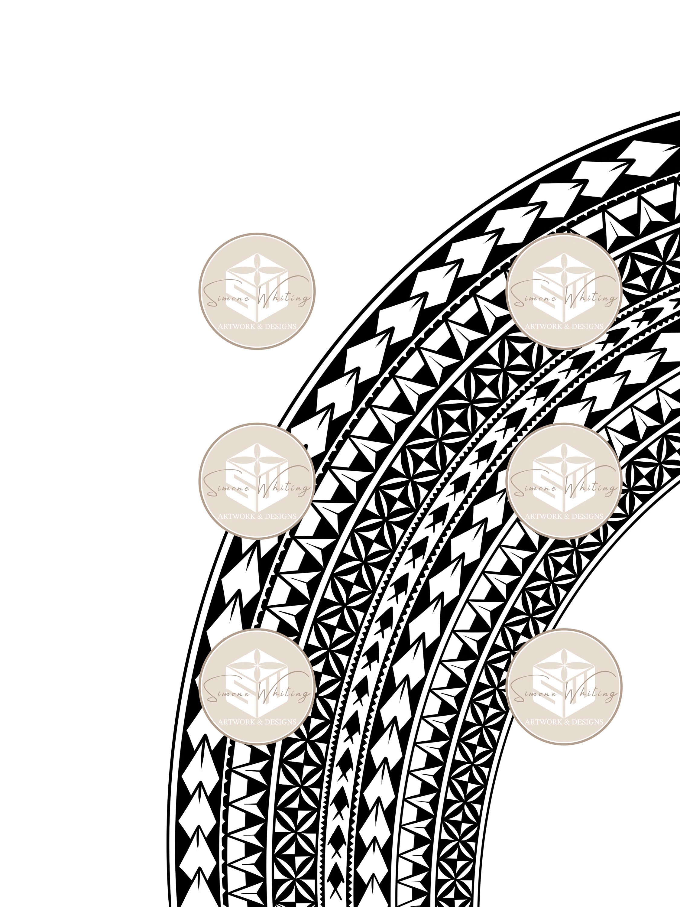 Polynesian Samoan Tongan Design PNG & JPEG File by Simone Whiting - Etsy