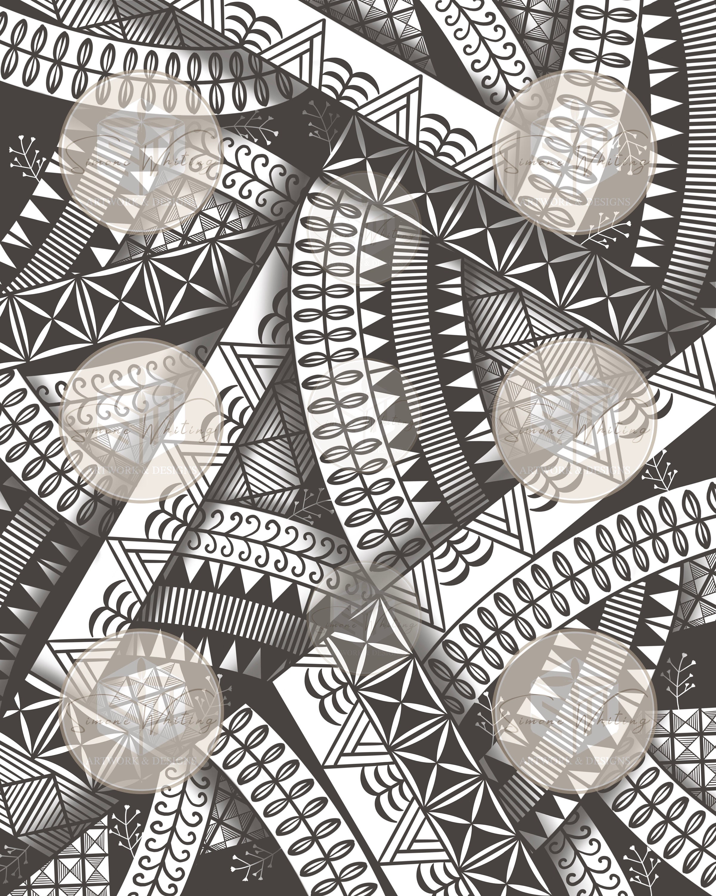 Modern Niuean Inspired Design Instant Download - Etsy