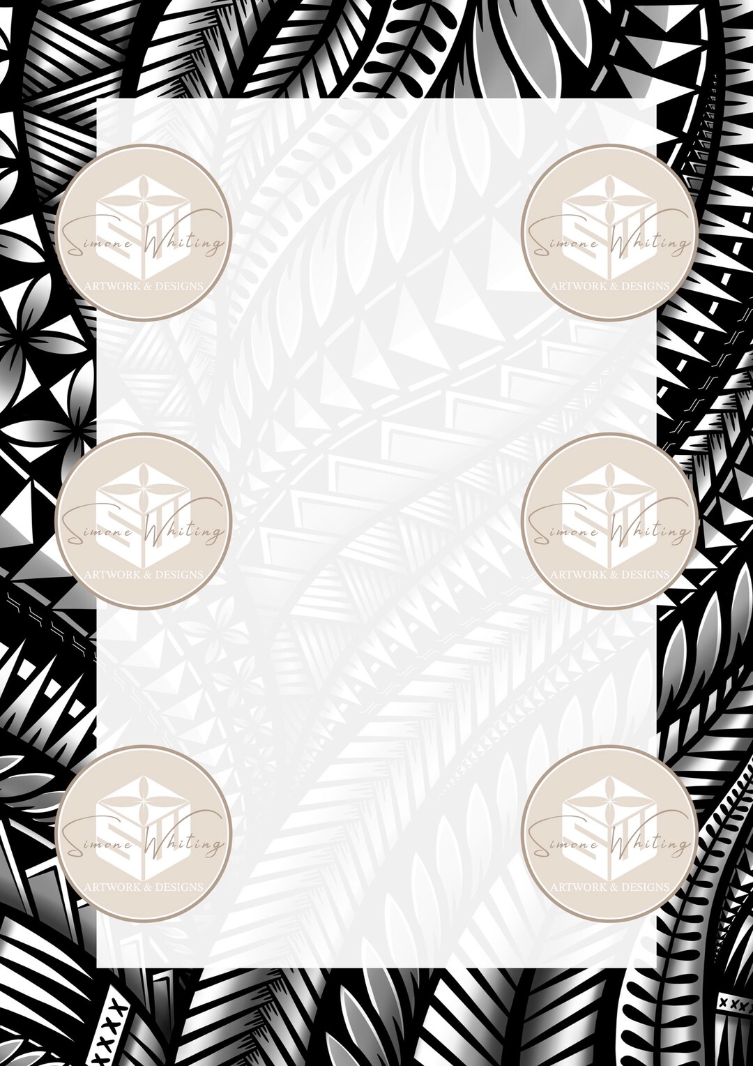 A4 Polynesian Border Instant Digital Download, Certificate Background ...